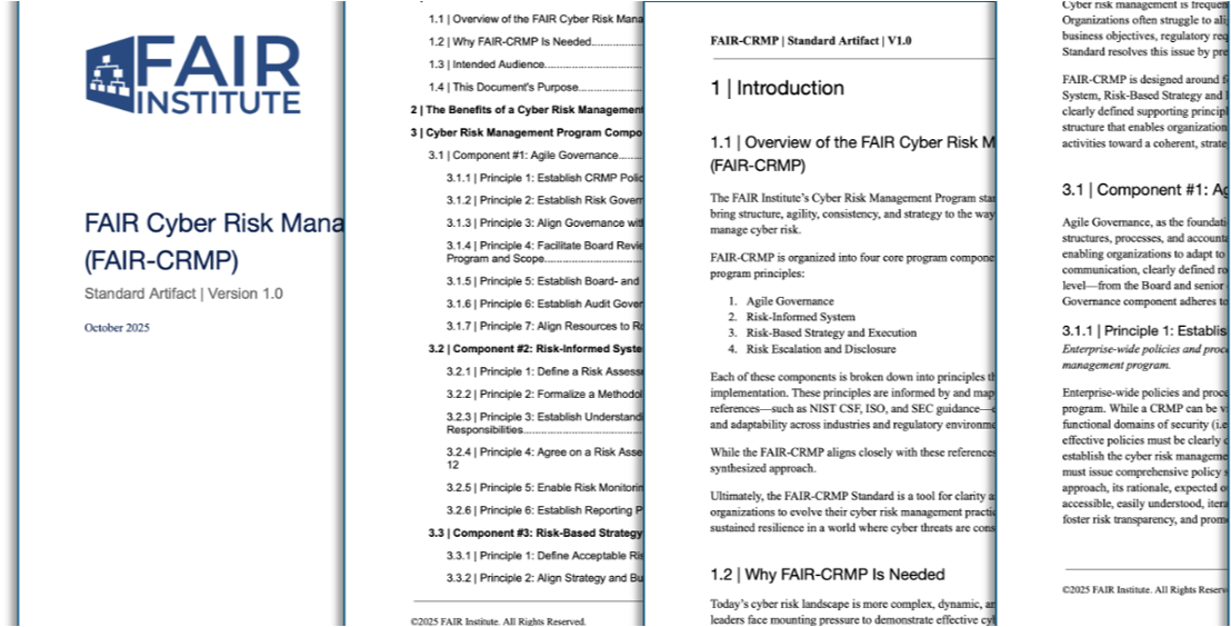 Announcing FAIR Cyber Risk Management Program (FAIR-CRMP) Standard v1.0